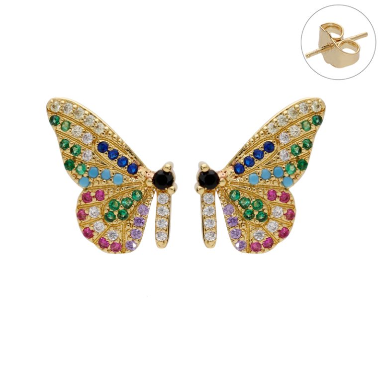 Arete Chapa de Oro BO2823 – Sandra Renteria